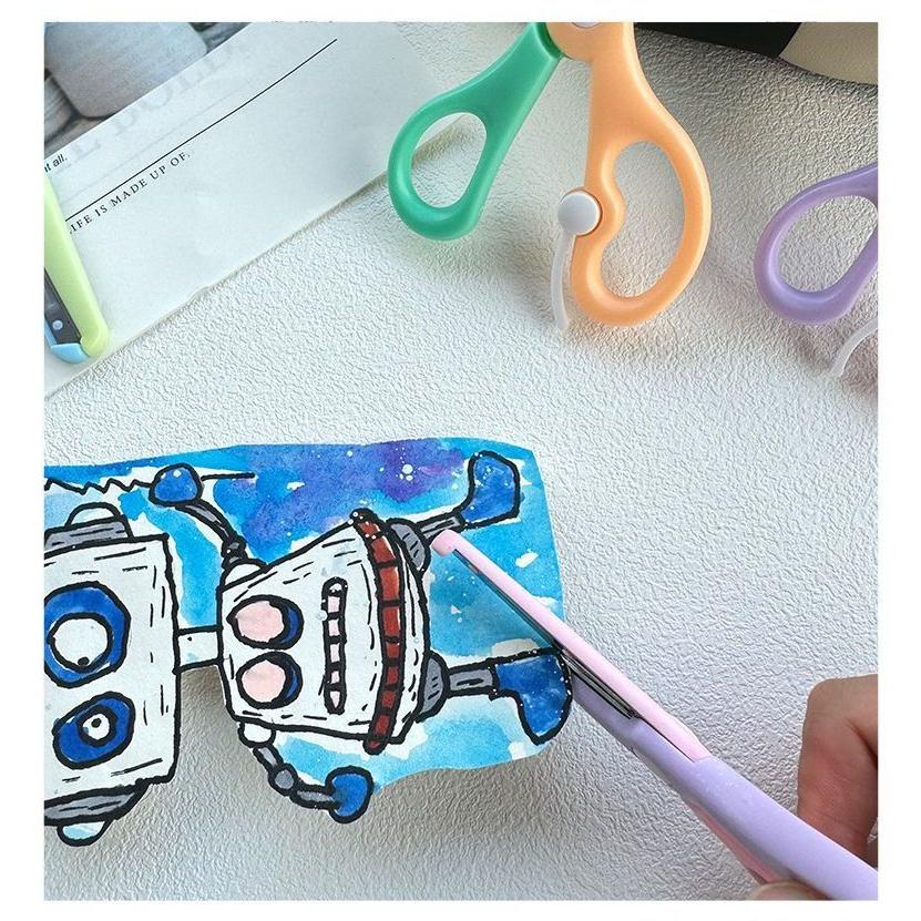 安全はさみ プラスチック製ハサミ 学校用 子供用 子ども キッズ 文房具 紙切り 練習 DIY 右手用 ミニ 軽量 安心 初めて : KAWAeMON - 通販 - Yahoo!ショッピング