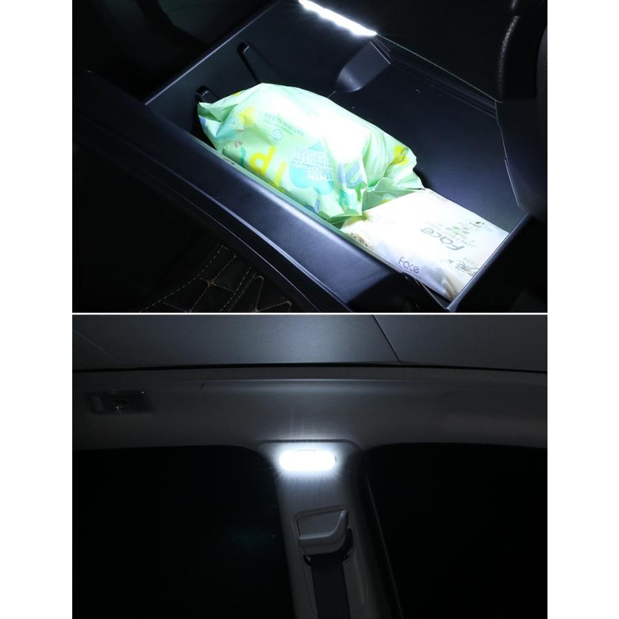 車用ルームランプ LEDライト イルミライト タッチライト 車内灯 イルミネーション USB充電式 マグネット 面ファスナー マジック テープ 内装 : car-22549 ...