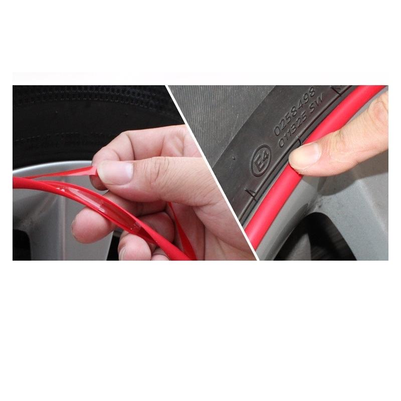 ホイールリムステッカー 8m リムテープ リムガード カーステッカー 車用品 カー用品 ホイール リム ステッカー シール 粘着テープ 装飾 デコレー : car-92207 ...