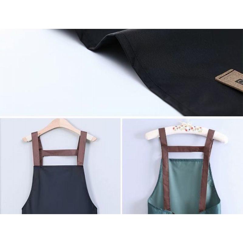 ワークエプロン 男女兼用 H型 防水 汚れ防止 前掛け 胸当て 無地 ロゴ カフェ 保育士 料理 キッチン DIY シンプル : KAWAeMON - 通販 - Yahoo!ショッピング