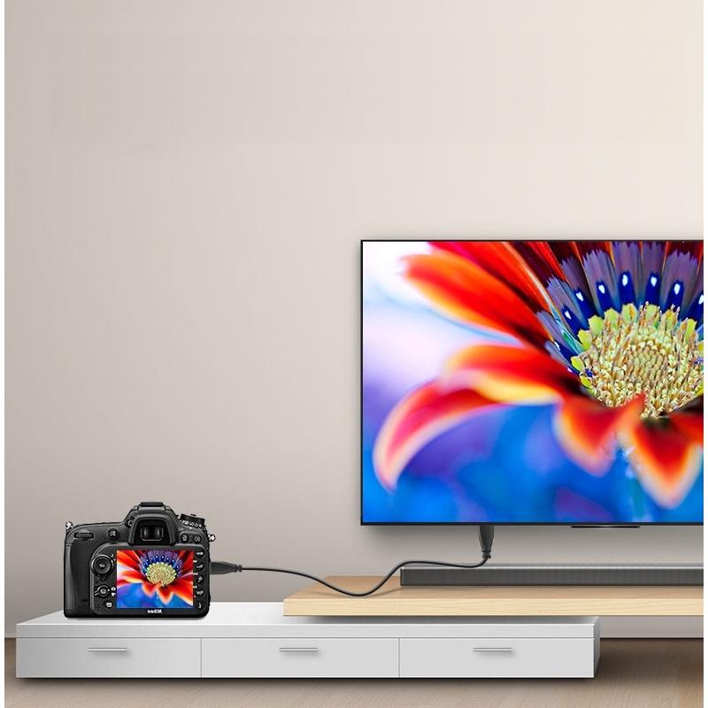 miniHDMItoHDMI変換ケーブル 1.5m 4K ディスプレイポート 機器 直接接続 ビデオカメラ タブレット 小型機器 外部ディスプレイ接続 : KAWAeMON - 通販 ...