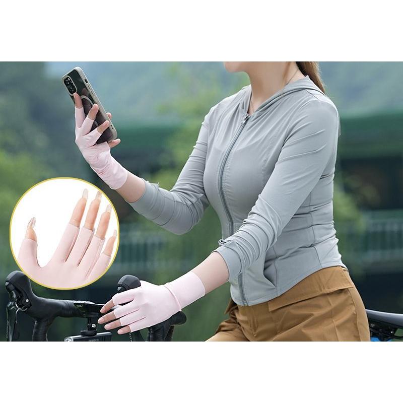手袋 ショートグローブ 女性用 指切り 指なし 薄手 スマホ対応 UVカット 紫外線対策 日焼け防止 自転車 バイク 運転 春夏 : KAWAeMON - 通販 - Yahoo!ショッピング