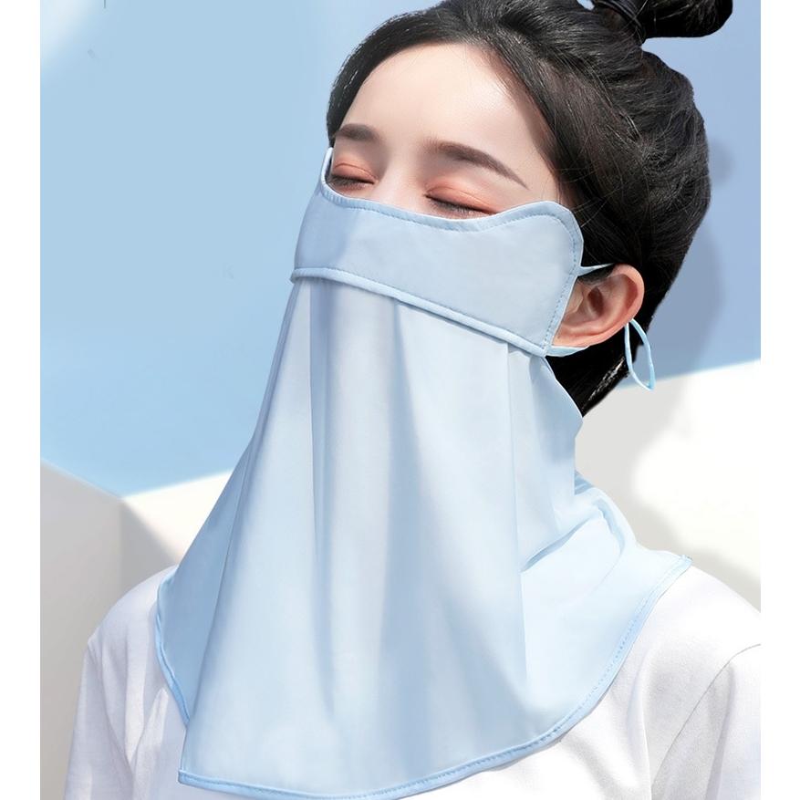 フェイスカバー フェイスマスク ネックカバー レディース 耳掛け 夏 UVカット 紫外線対策 日焼け防止 接触冷感 涼感 通気性 : KAWAeMON - 通販 - Yahoo!ショッピング