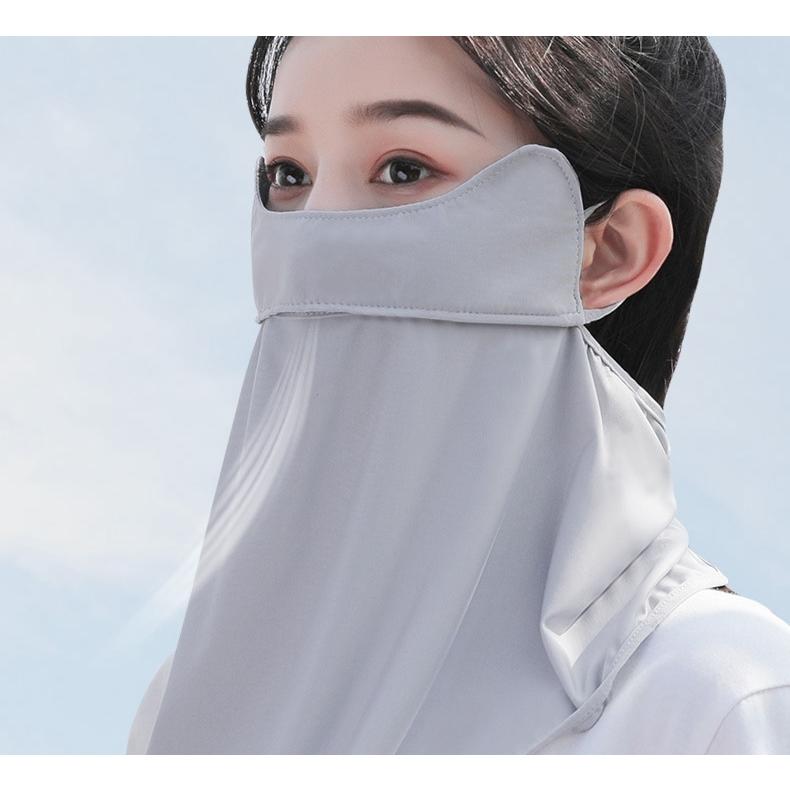 フェイスカバー フェイスマスク ネックカバー レディース 耳掛け 夏 UVカット 紫外線対策 日焼け防止 接触冷感 涼感 通気性 : KAWAeMON - 通販 - Yahoo!ショッピング