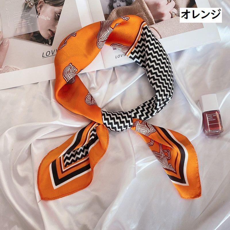 スカーフ レディース 女性用 70cm角 首元 アレンジ バッグ ドット ストライプ 千鳥格子 ペイズリー シルクタッチ プリント おしゃれ かわいい : KAWAeMON - 通販 ...