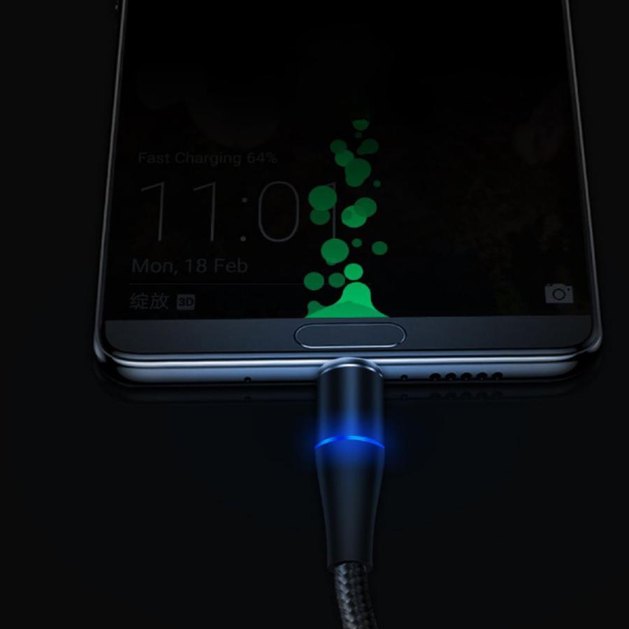 USBケーブル 充電ケーブル 単品 1m Type-C microUSB マグネット式 LEDライト 光る 360度回転 スマホ スマートフォン タブ : KAWAeMON - 通販 ...