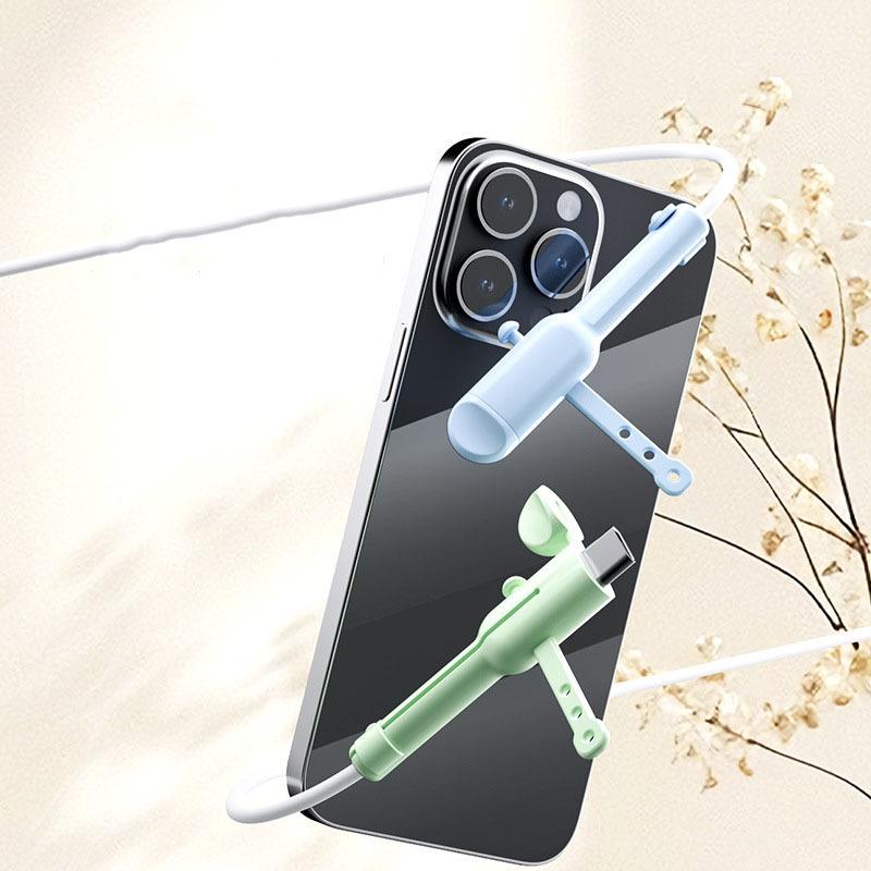 充電ケーブル バンド付き 変換 USB typeA typeC キャップ付き スマホ用品 ライトニングケーブル ホワイト ブラック ベージュ ピンク : KAWAeMON - 通販 ...