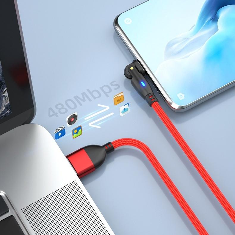 USBケーブル Type-C Micro TYPE-B microB 180度回転式 1m 高速充電対応 充電ケーブル データ転送 ライト スマートフ : KAWAeMON - 通販 ...