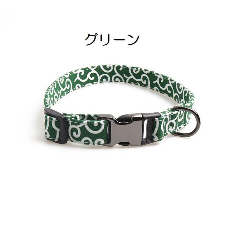 首輪 ペット用 犬用 猫用 小型犬 中型犬 大型犬 カラー 唐草模様 和柄 バックル サイズ調節可能 お散歩 お出かけ かわいい おしゃれ : pet-71852-1 : KAWAeMON ...