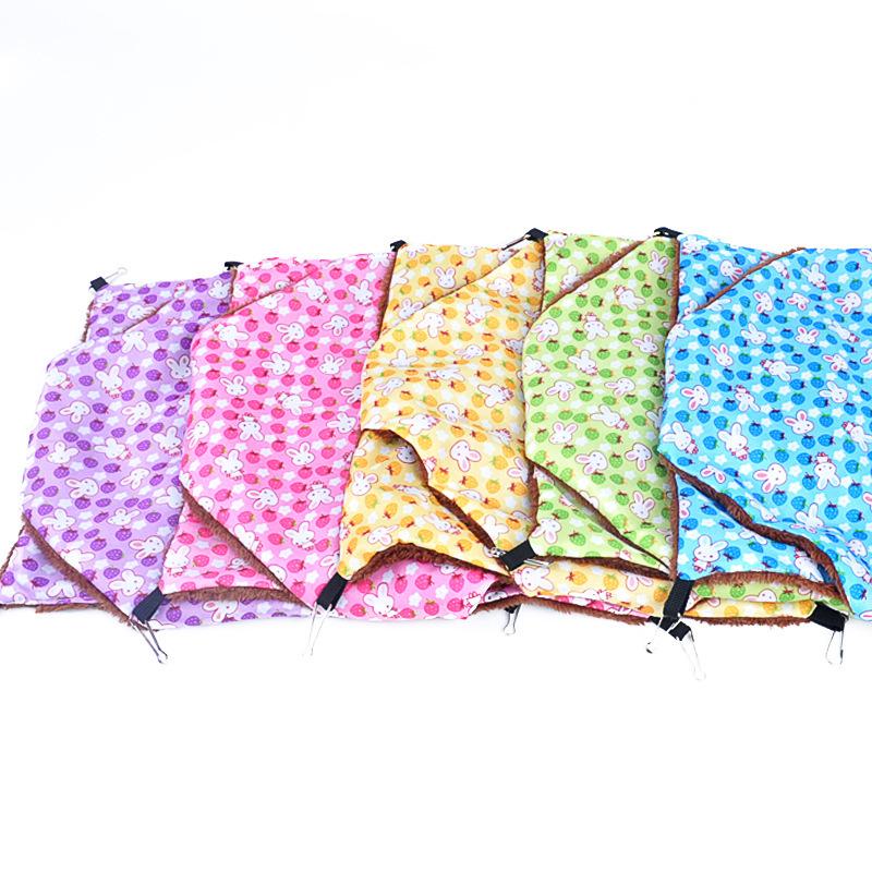 ペット用ハンモック 小動物用ハンモック モモンガ ハムスター モルモット ペット 寝床 寝袋 吊り下げ式 二段 無地 ウサギ柄 シンプル かわいい も : KAWAeMON - 通販 ...