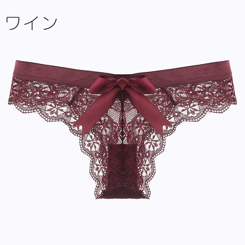 Tバックショーツ タンガ レディース 女性用 インナー 下着 パンツ セクシーランジェリー リボン 総レース スカラップ 透け感 シースルー セクシー : KAWAeMON - 通販 ...