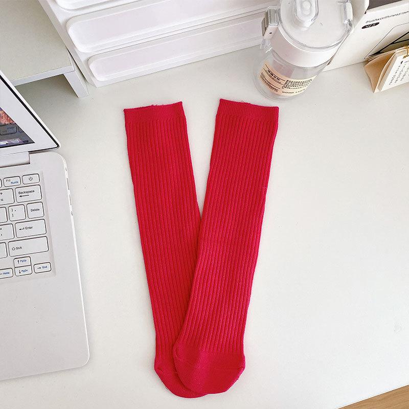 靴下 クルーソックス ハイソックス キッズ 子供用 ベビー 赤ちゃん 男女兼用 男の子 女の子 リブ 踵なし チューブソックス 無地 単色 シンプル : KAWAeMON - 通販 ...