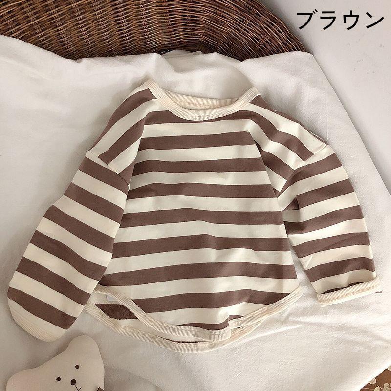 トレーナー キッズ ベビー 子供 男の子 女の子 トップス 長袖 ボーダー ラウンドネック プルオーバー 普段使い お出かけ シンプル カジュアル : top-20996 : KAWAeMON ...