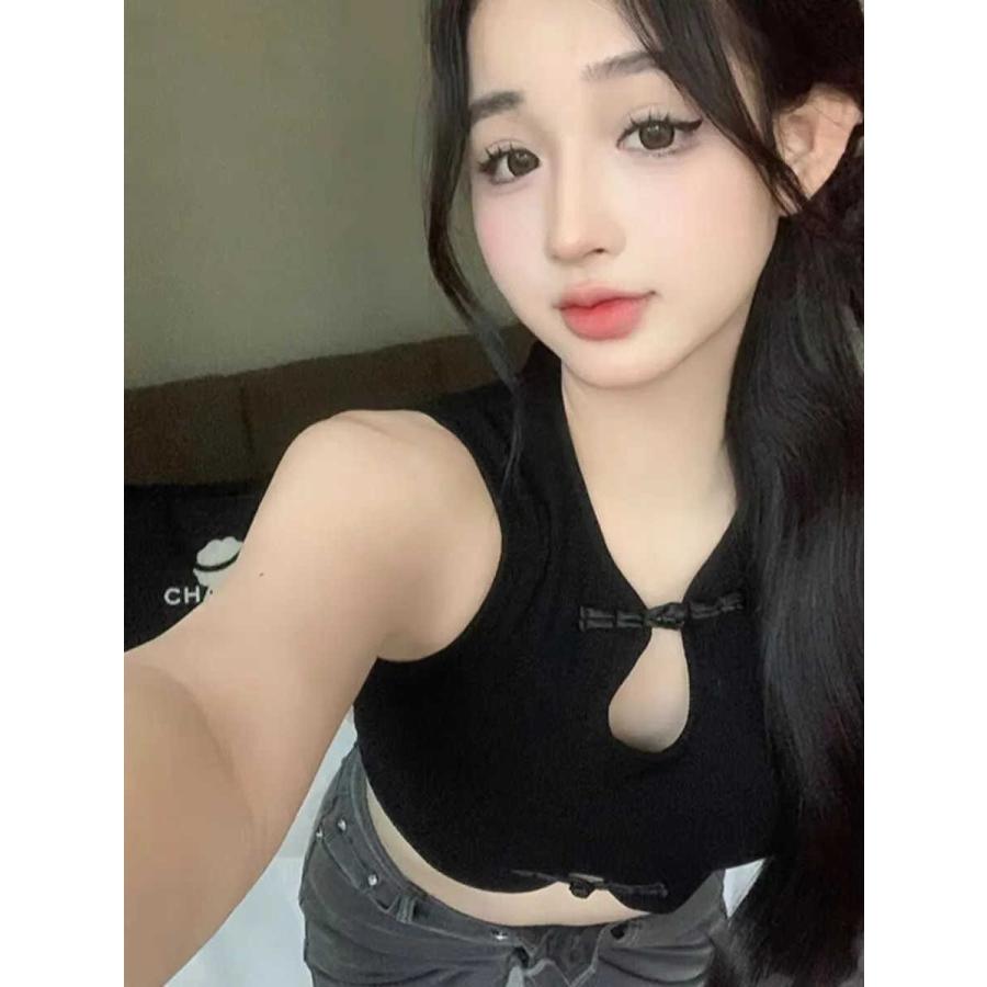 ブラウス レディース トップス フリーサイズ ノースリーブ ブラック ホワイト シンプル セクシー 伸縮性 : KAWAeMON - 通販 - Yahoo!ショッピング