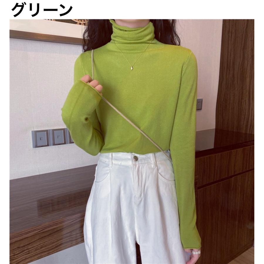 ニット セーター 長袖 レディース 女性 トップス タートルネック 無地 シンプル フィット感 ベーシック 着回し力 婦人用 : KAWAeMON - 通販 - Yahoo!ショッピング