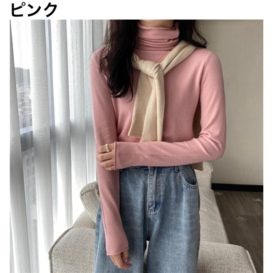 ニット セーター 長袖 レディース 女性 トップス タートルネック 無地 シンプル フィット感 ベーシック 着回し力 婦人用 : KAWAeMON - 通販 - Yahoo!ショッピング