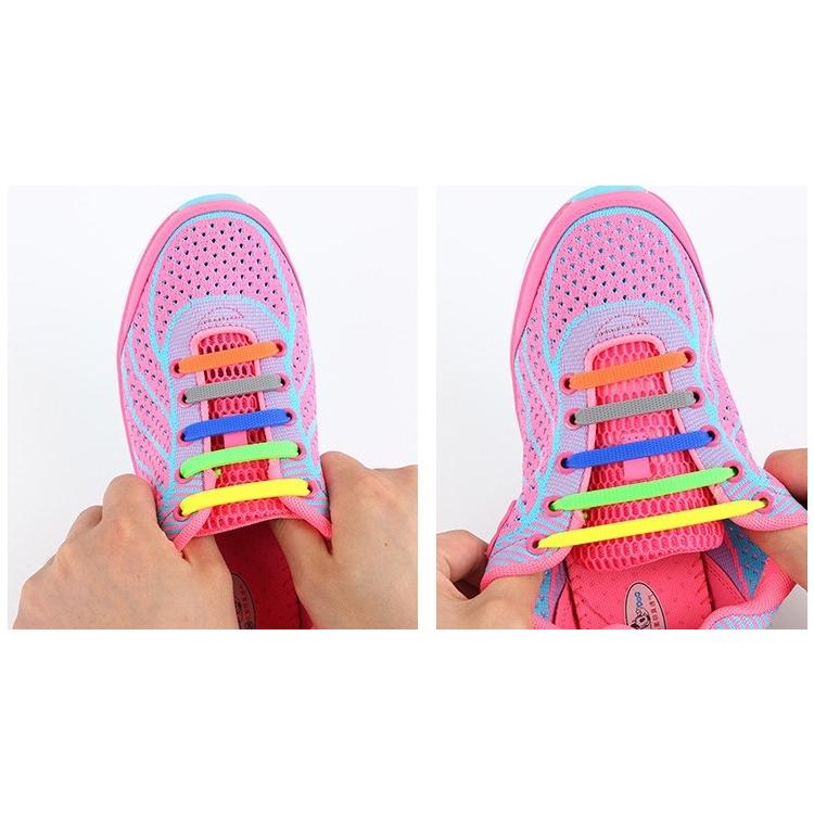 結ばない靴ひも 靴紐 シリコン製 平型 ほどけない 伸びる 伸縮性 無地 レースロック シューレース スニーカー用 おしゃれ カジュアル 便利 カラバ : KAWAeMON - 通販 ...