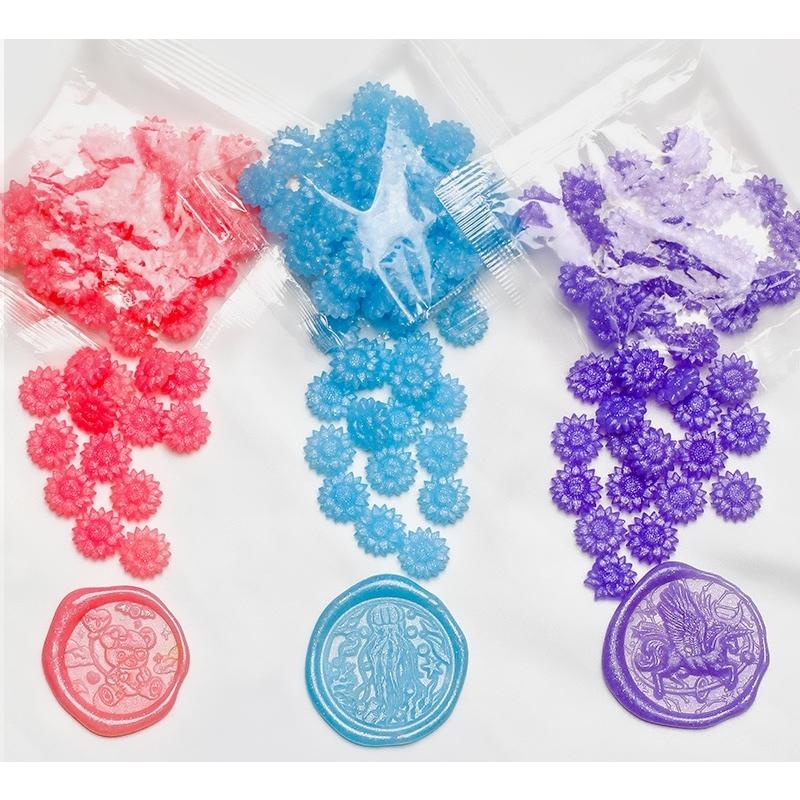 シーリングワックス 封蝋 50粒 シーリングスタンプ用品 文具 結婚式 招待状 手紙 ギフト ラッピング 花型 カラフル おしゃれ かわいい ハンドメ : KAWAeMON - 通販 ...