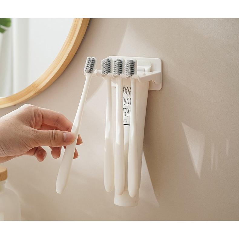 歯ブラシホルダー 歯ブラシ立て 歯磨き粉ホルダー 壁掛け 吊り下げ スマホスタンド コンパクト 衛生的 清潔 洗面所 お風呂 シンプル ホワイト : KAWAeMON - 通販 - Yahoo ...