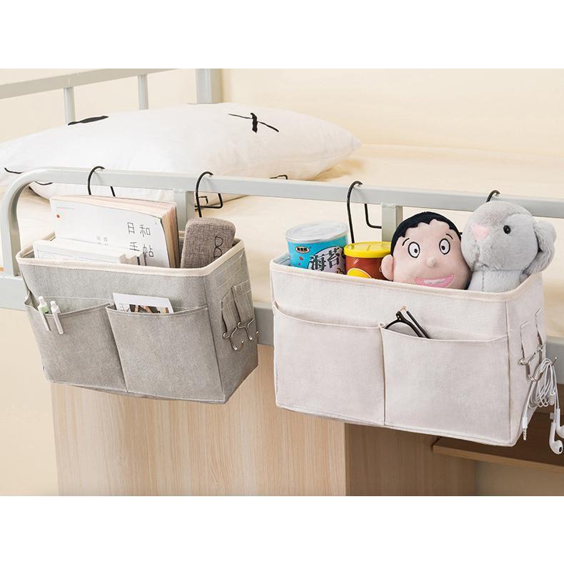 収納ラック ベッドサイドポケット 吊り下げ 収納ボックス 小物整理 フック付き 掛け袋 ポケット 引っ掛け 四角形 日用品 生活雑貨 病室 寝室 整理 : zak-13757 ...