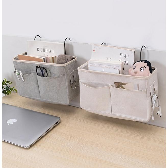 収納ラック ベッドサイドポケット 吊り下げ 収納ボックス 小物整理 フック付き 掛け袋 ポケット 引っ掛け 四角形 日用品 生活雑貨 病室 寝室 整理 : zak-13757 ...