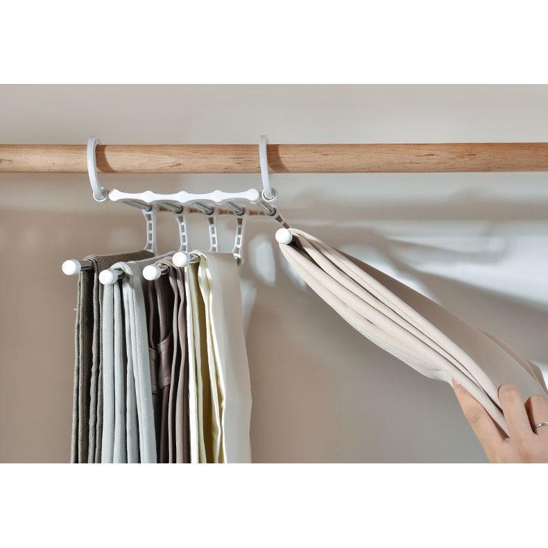 ズボンハンガー 折りたたみ ハンガー 5連 5本 洗濯 物干し クローゼット収納 収納 整理 整頓 スラックス パンツ ネクタイ スカーフ ハンガーラ : KAWAeMON - 通販 ...