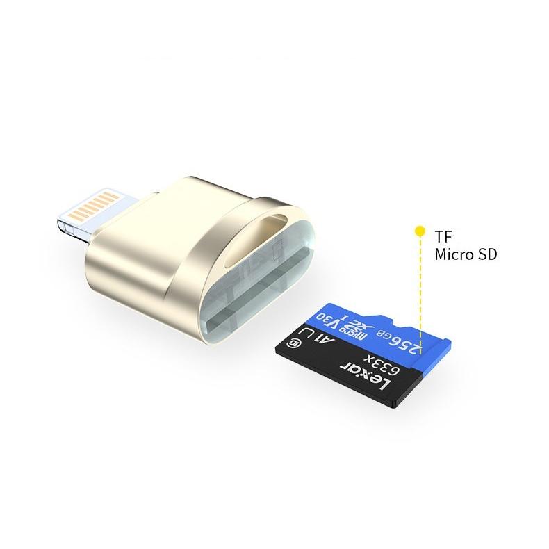 MicroSDカードリーダー Lightning TFカードリーダー マイクロSDカードリーダー 変換アダプター iPhone用 スマホ用 ライトニン : KAWAeMON - 通販 ...