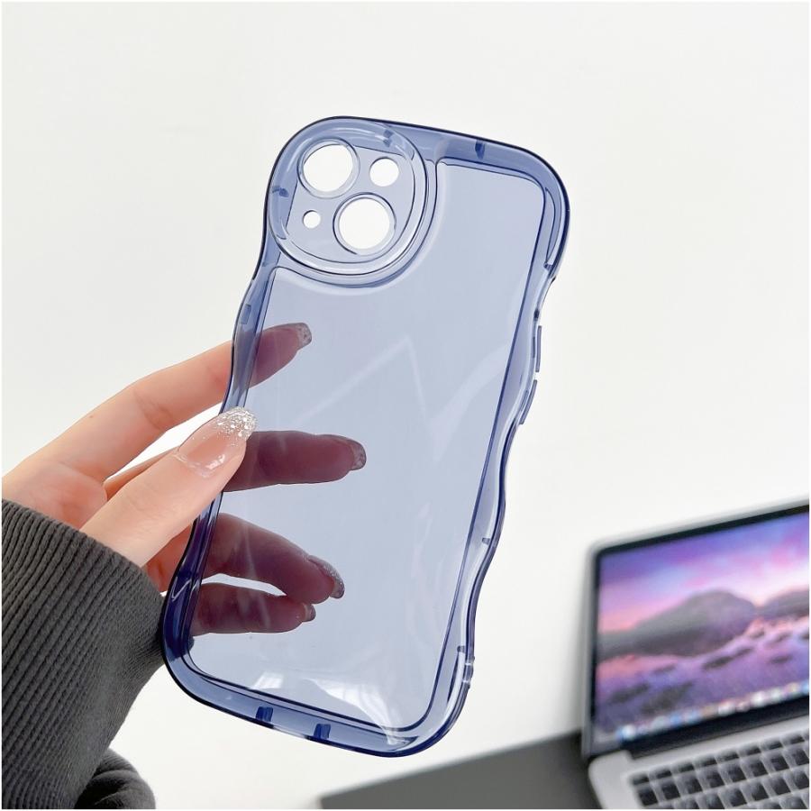 iPhoneケース iPhoneカバー スマホケース スマホカバー アイフォン用 保護 傷防止 ソフト シリコン クリア 透明 ウェーブ 波型 うねう : KAWAeMON - 通販 ...