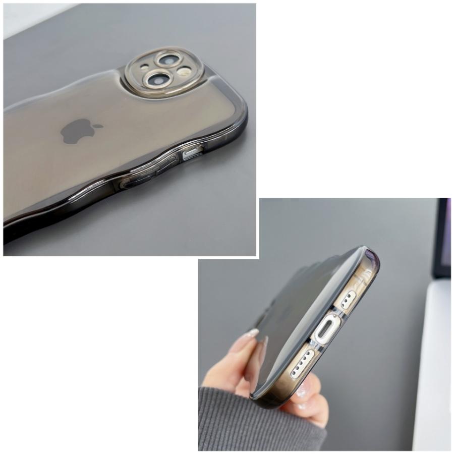 iPhoneケース iPhoneカバー スマホケース スマホカバー アイフォン用 保護 傷防止 ソフト シリコン クリア 透明 ウェーブ 波型 うねう : KAWAeMON - 通販 ...