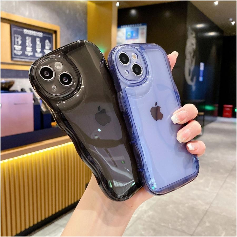 iPhoneケース iPhoneカバー スマホケース スマホカバー アイフォン用 保護 傷防止 ソフト シリコン クリア 透明 ウェーブ 波型 うねう : KAWAeMON - 通販 ...