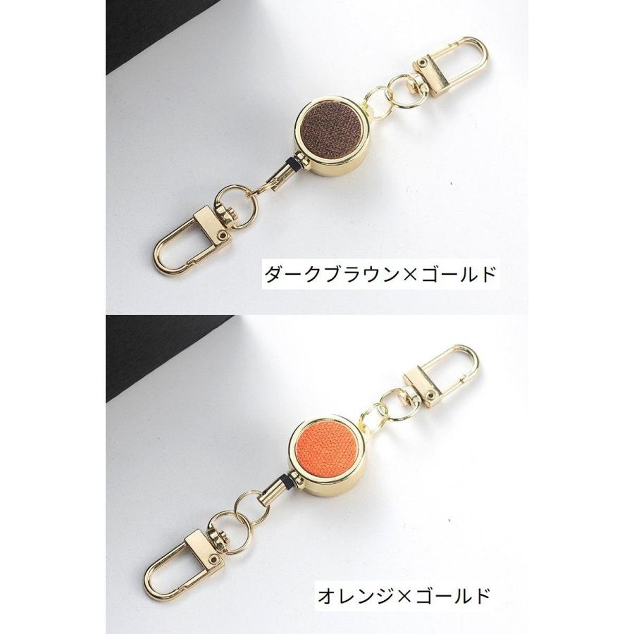 リールキーホルダー リールストラップ カラビナキーリール カラビナ リール式 伸縮 落下防止 伸びる リール キーホルダー ストラップ シンプル :zak-15358:KAWAeMON ...