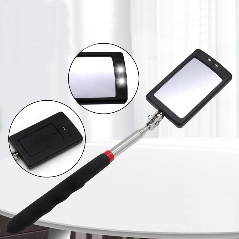 作業点検鏡 伸縮タイプ 角型 ライト付き LED 計測工具 DIY 360度回転 車両 機械 隙間 修理 作業 カスタム ハンドル 見やすい : KAWAeMON - 通販 - Yahoo ...