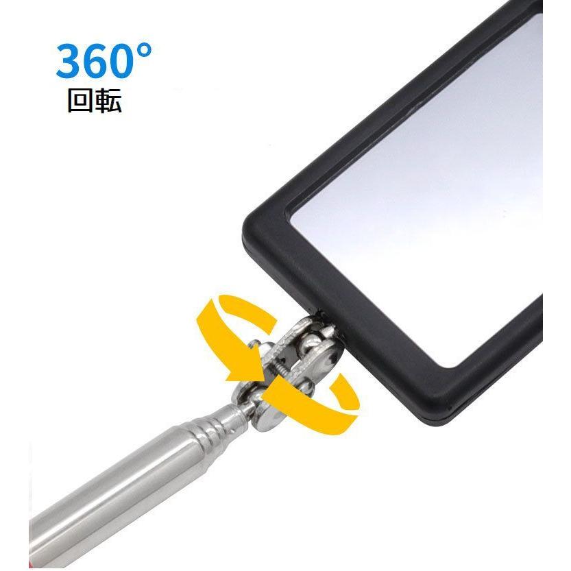 作業点検鏡 伸縮タイプ 角型 ライト付き LED 計測工具 DIY 360度回転 車両 機械 隙間 修理 作業 カスタム ハンドル 見やすい : KAWAeMON - 通販 - Yahoo ...