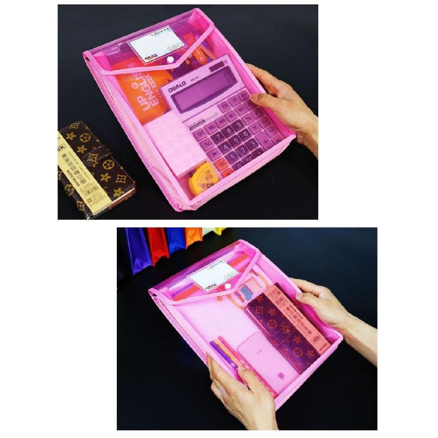 ファイルケース 書類ケース クリアケース A4 B5 横型 縦型 ヨコ タテ 大容量 半透明 クリア ラベル付き マチあり スナップボタン ドキュメン : KAWAeMON - 通販 ...