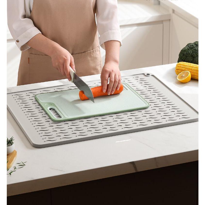 水切りマット 水切りカゴ 水切りラック 鍋敷き コースター ランチョンマット マット キッチン 日用品 台所用品 シンク キッチン整理用品 シリコン : KAWAeMON - 通販 ...