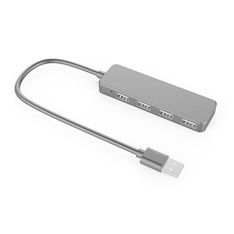 USBハブ 4ポート USB2.0 30cmケーブル パソコンアクセサリー パソコン周辺機器 PC 拡張 コンパクト データ転送 外付け ブラック ホ : zak-24668 ...