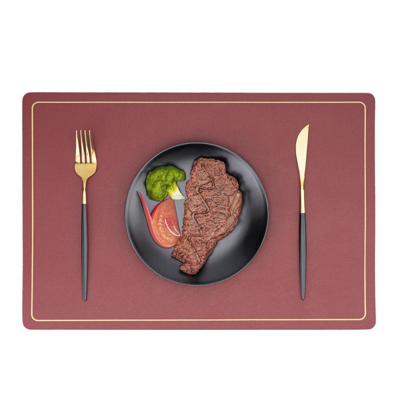 ランチョンマット 単品 1枚 テーブルマット プレースマット レザー調 長方形 スクエア おしゃれ シンプル スタイリッシュ シック シンプル 傷防止 : zak-28177 ...