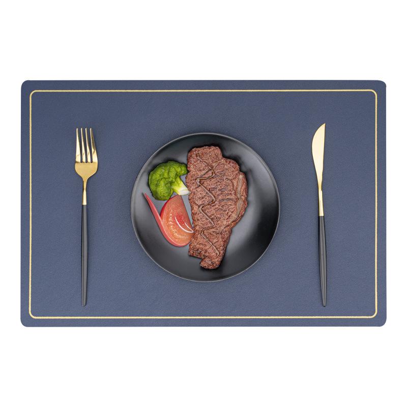 ランチョンマット 単品 1枚 テーブルマット プレースマット レザー調 長方形 スクエア おしゃれ シンプル スタイリッシュ シック シンプル 傷防止 : zak-28177 ...