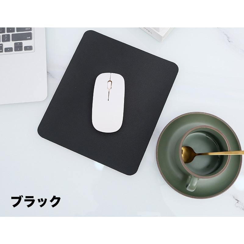 マウスパッド 四角形 スクエア 薄型 レザー調 パソコン PC 周辺機器 無地 シンプル おしゃれ スタイリッシュ 会社 テレワーク : KAWAeMON - 通販 - Yahoo!ショッピング