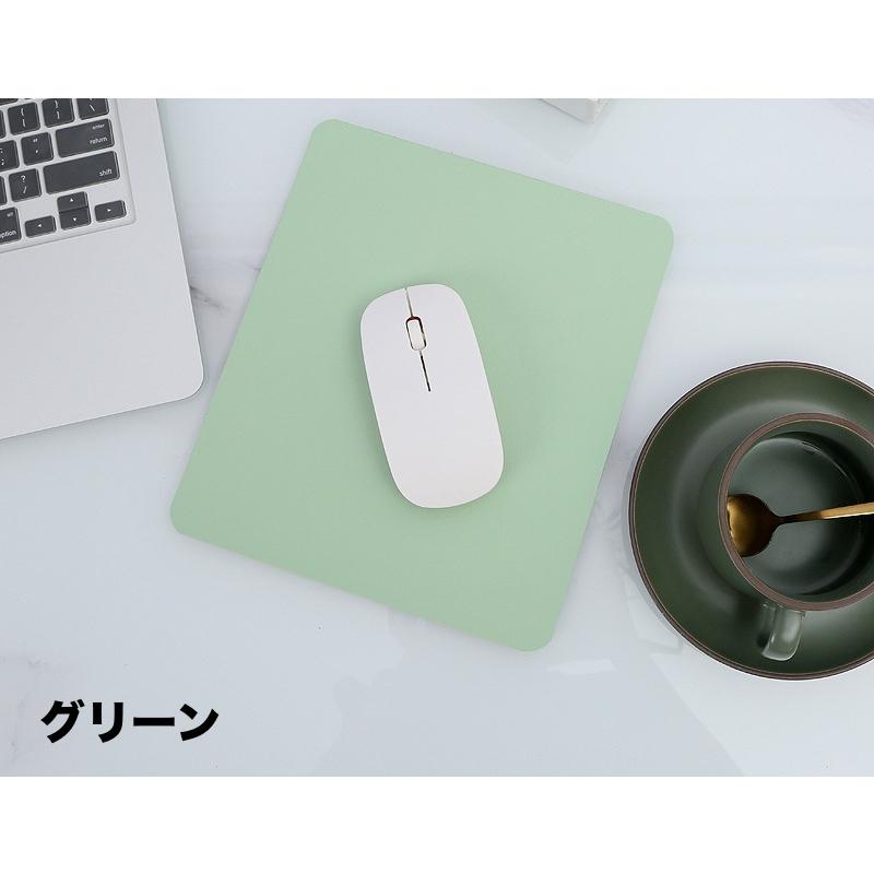 マウスパッド 四角形 スクエア 薄型 レザー調 パソコン PC 周辺機器 無地 シンプル おしゃれ スタイリッシュ 会社 テレワーク : KAWAeMON - 通販 - Yahoo!ショッピング