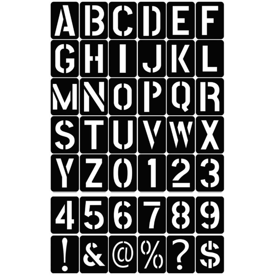 ステンシルシート テンプレート 42枚セット ステンシルプレート 型紙 英数字 英語 数字 アルファベット ロゴ 記号 DIY 画材 大判サイズ おし : KAWAeMON - 通販 ...