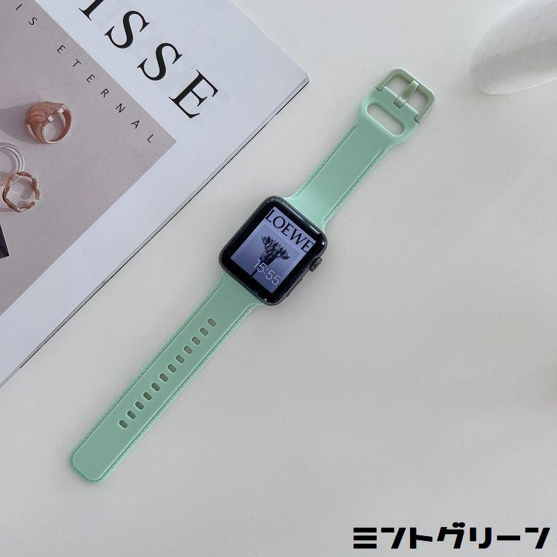 アップルウォッチ用 Apple Watch用 バンド 腕時計ベルト シリコン 交換 38 40 41 42 44 45mm くすみカラー : KAWAeMON - 通販 - Yahoo!ショッピング