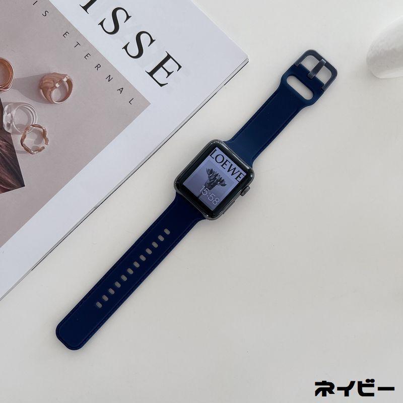 アップルウォッチ用 Apple Watch用 バンド 腕時計ベルト シリコン 交換 38 40 41 42 44 45mm くすみカラー : KAWAeMON - 通販 - Yahoo!ショッピング