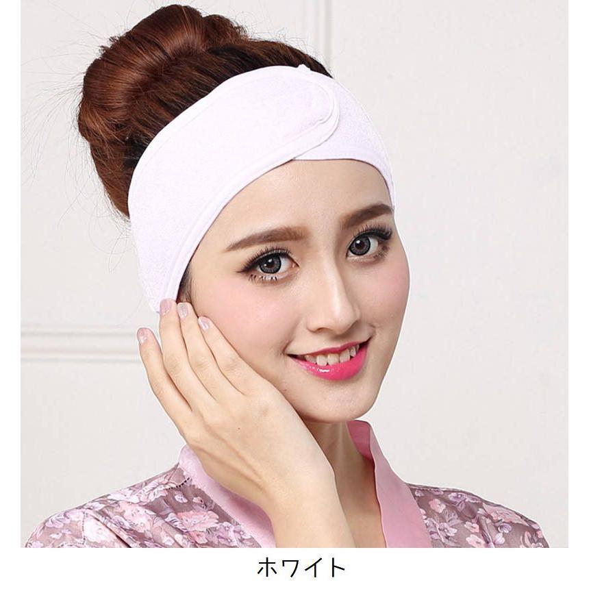 洗顔ヘアバンド 洗顔ターバン ヘッドバンド メイク 入浴 洗顔グッズ 吸水 パイル 面ファスナー マジック テープ 洗面 バス用品 ホワイト パープル : KAWAeMON - 通販 ...