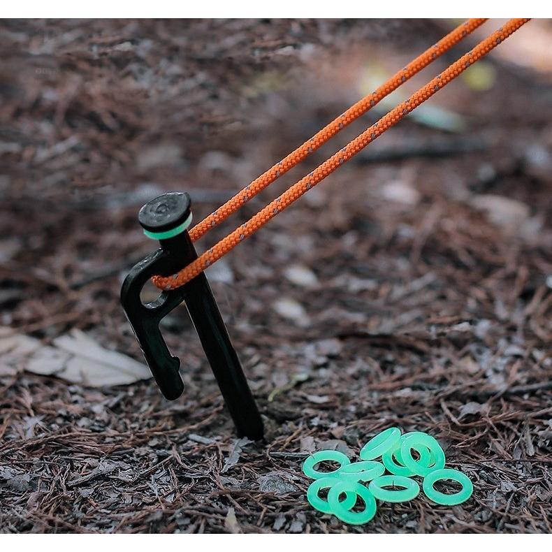 蓄光ペグリング 20個セット 光る 蛍光 シリコン キャンプ テント アウトドア 転倒防止 目印 引っ掛け防止 夜間 暗い 装着簡単 : KAWAeMON - 通販 - Yahoo!ショッピング