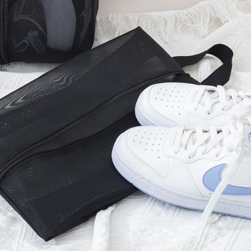 シューズバッグ シューズ入れ シューズケース 靴入れ 上履き入れ メッシュ ファスナー トラベルグッズ ジム スポーツ アウトドア 旅行 出張 携帯用 : zak-33849-1 ...