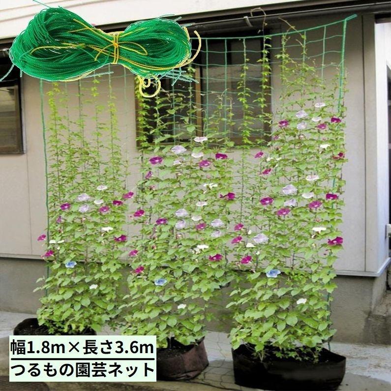 園芸ネット つる栽培ネット 幅1.8m 長さ3.6m 10cm角目 野菜誘引 つる性植物 キュウリ ゴーヤ 家庭菜園 緑のカーテン : KAWAeMON - 通販 - Yahoo!ショッピング