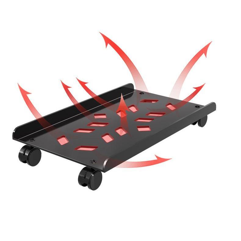 CPUスタンド PCラック キャスター付き サイズ調節可能 パソコンワゴン PCワゴン デスク下収納 オフィス家具 家具 PCスタンド パソコンカート : zak-34782 ...