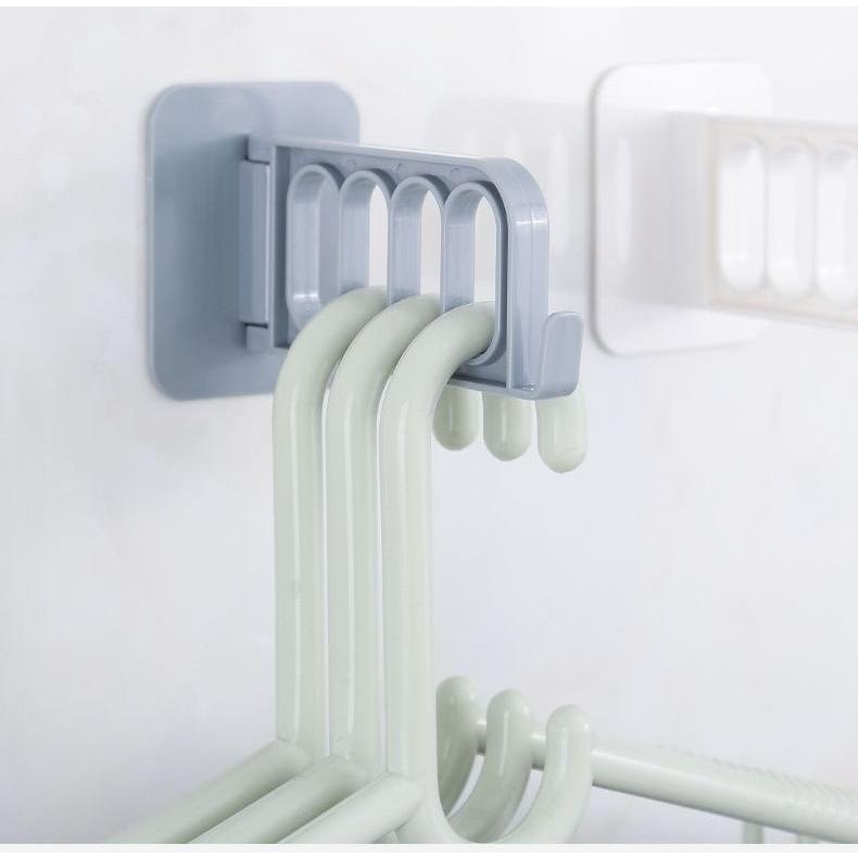 ハンガー収納フック 単品 1個 折りたたみ フック付き 4連 ランドリー収納 壁掛け ラック 洗面所 脱衣所 リビング 玄関 寝室 クローゼット 省ス : KAWAeMON - 通販 ...
