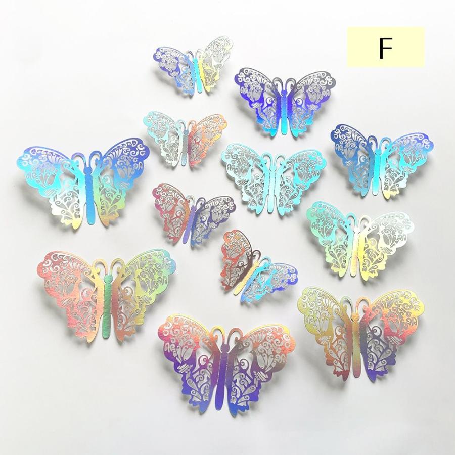 3Dウォールステッカー 壁用 シール 蝶 バタフライ ホログラム キラキラ ウォールデコレーション 飾り付け 華やか 壁面装飾 リビング ダ : KAWAeMON - 通販 - Yahoo ...